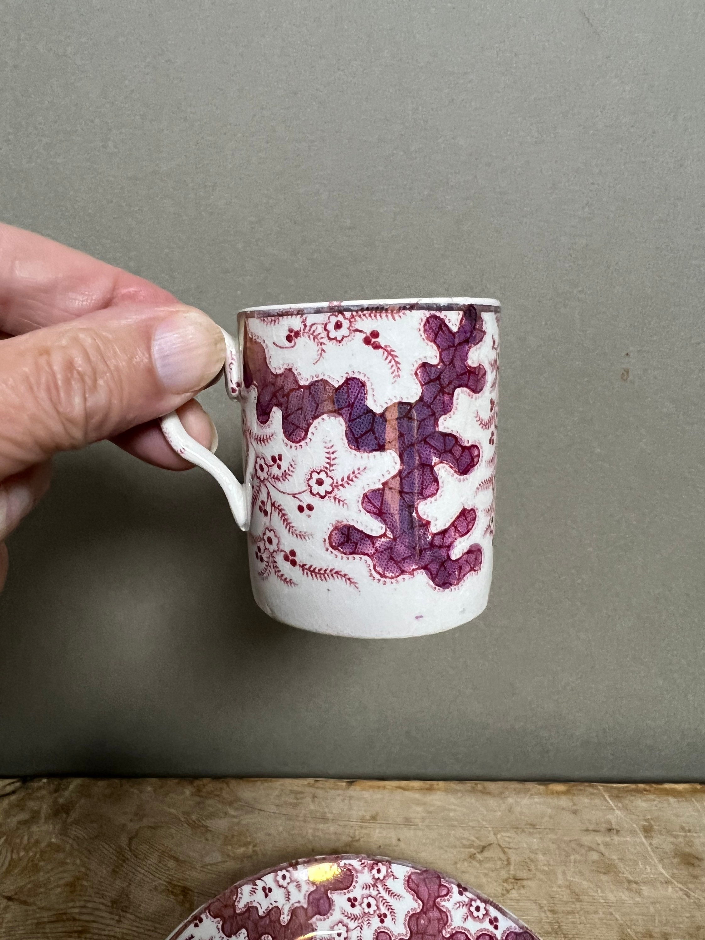 Antique Adams Tunstall Pottery Coffee Cup Can and Saucer - Etsy UK