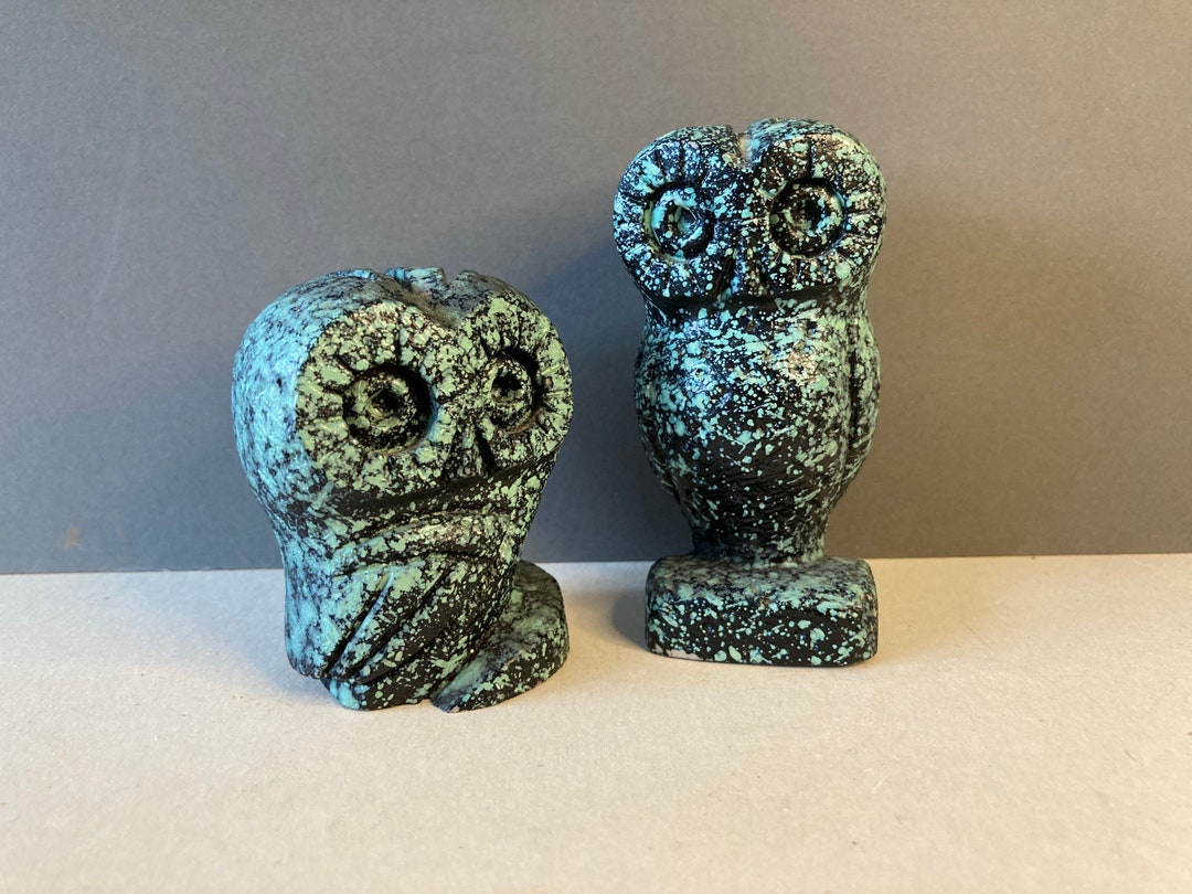 Two Vintage Owl of Wisdom Figurines Symbol of the Goddess - Etsy