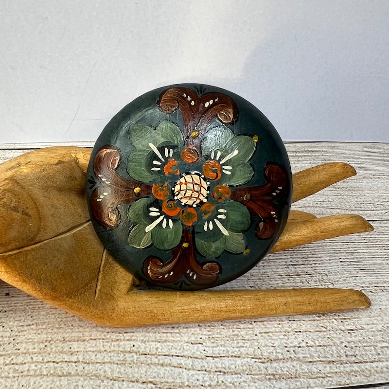 Wooden Brooch - Etsy