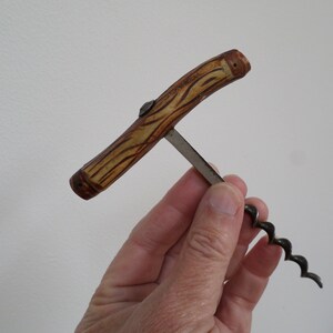 Vintage,antique T Shape Corkscrew,bottle Opener - Carved Deer Antler ...