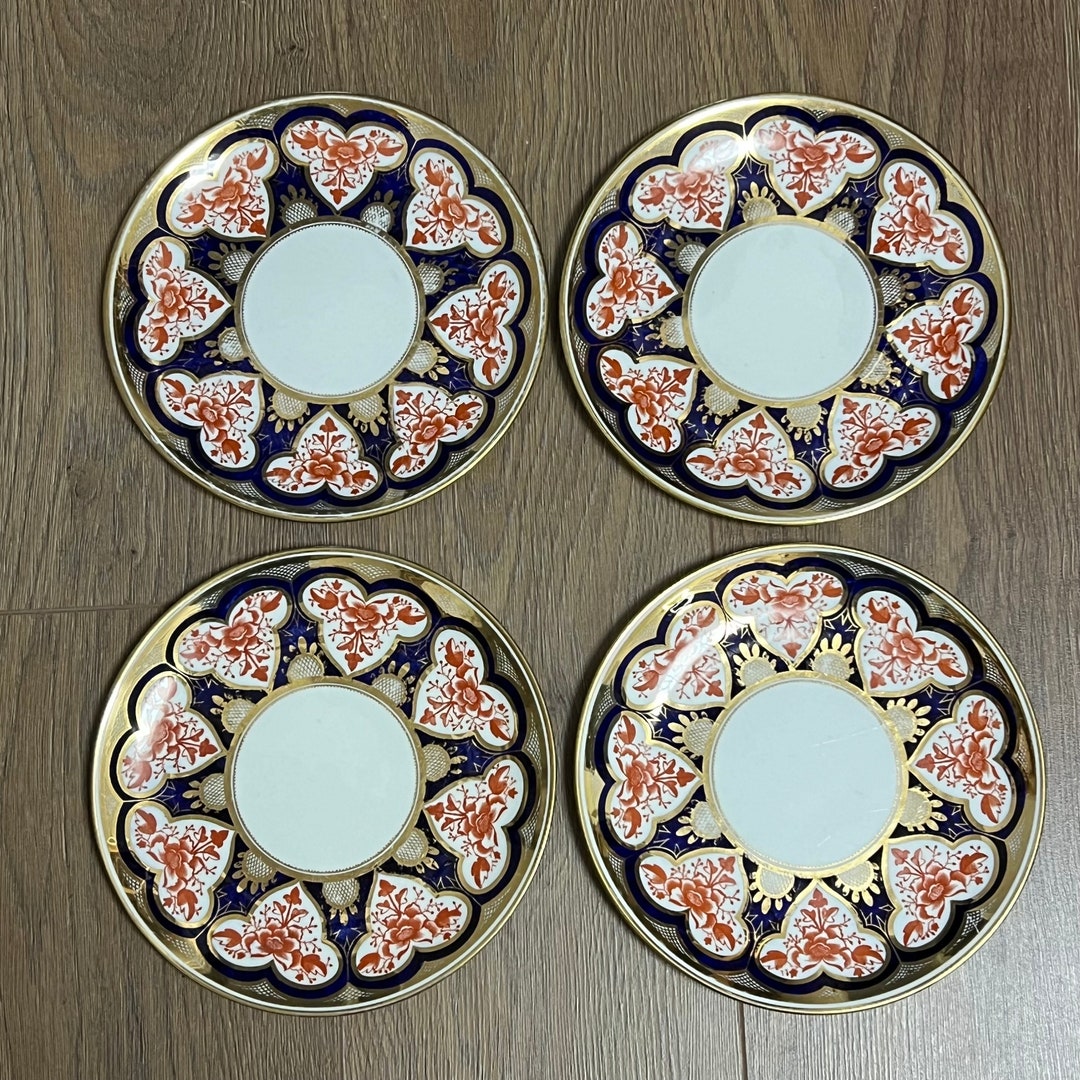 Antique Wileman Foley Pottery Plates: Gilded Japan Imari Set - Etsy UK