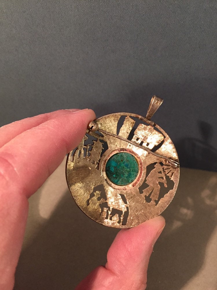 Vintage South American Peruvian Pierced Silver Brooch / - Etsy UK