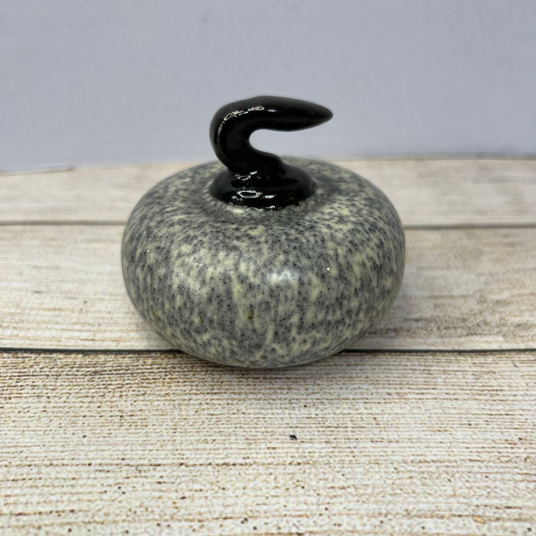Vintage Beneagles Pottery Scotch Whisky Miniature Curling Stone Bottle ...