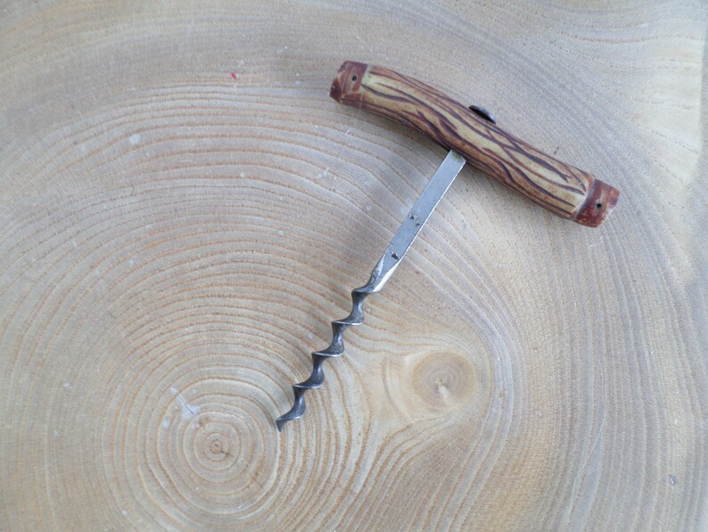 Vintage,antique T Shape Corkscrew,bottle Opener - Carved Deer Antler ...