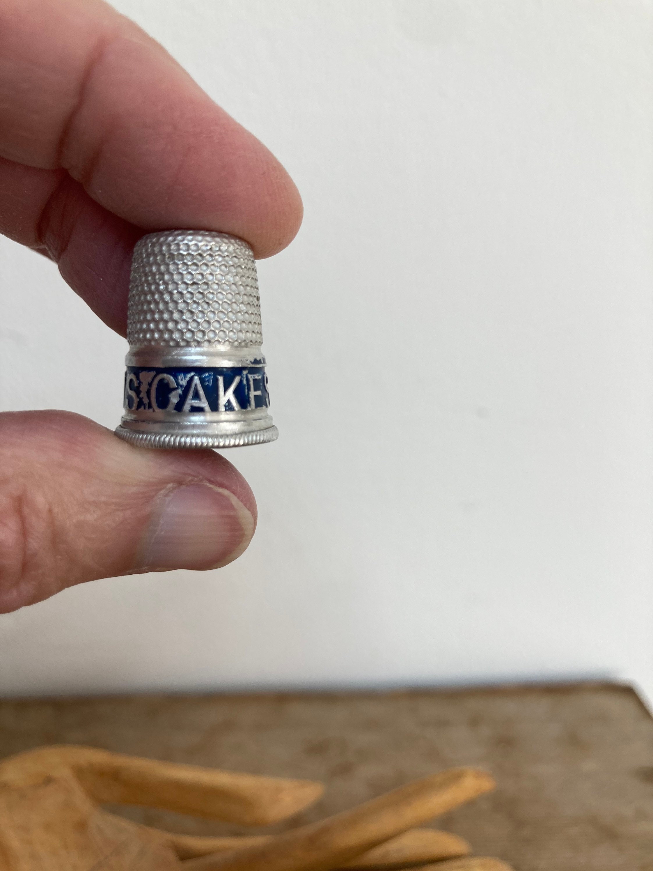 Four Vintage Metal Thimbles West German Advertising Lyons | Etsy