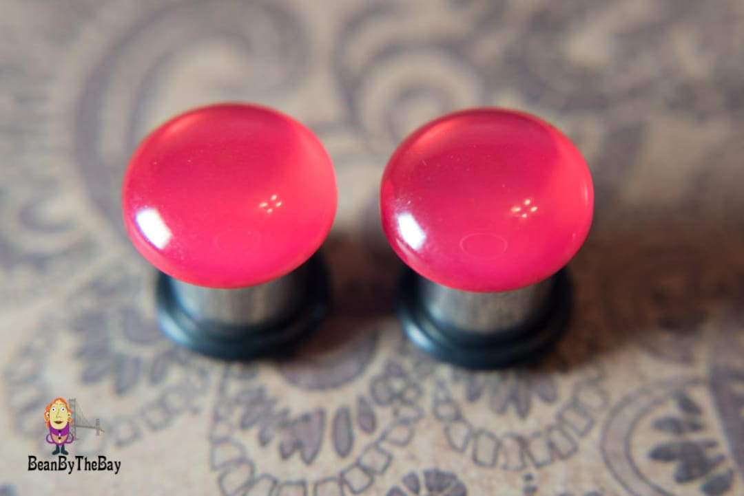 Gorgeous and Elegant Pink Hider Plugs, 2g 6mm, 0g 8mm 00g 10mm - Etsy