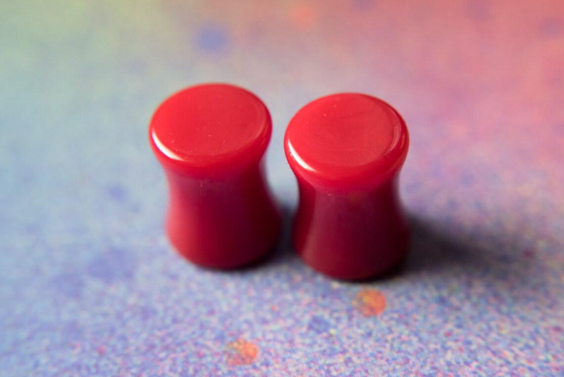 The red Ear Plugs Multiple Sizes - Etsy