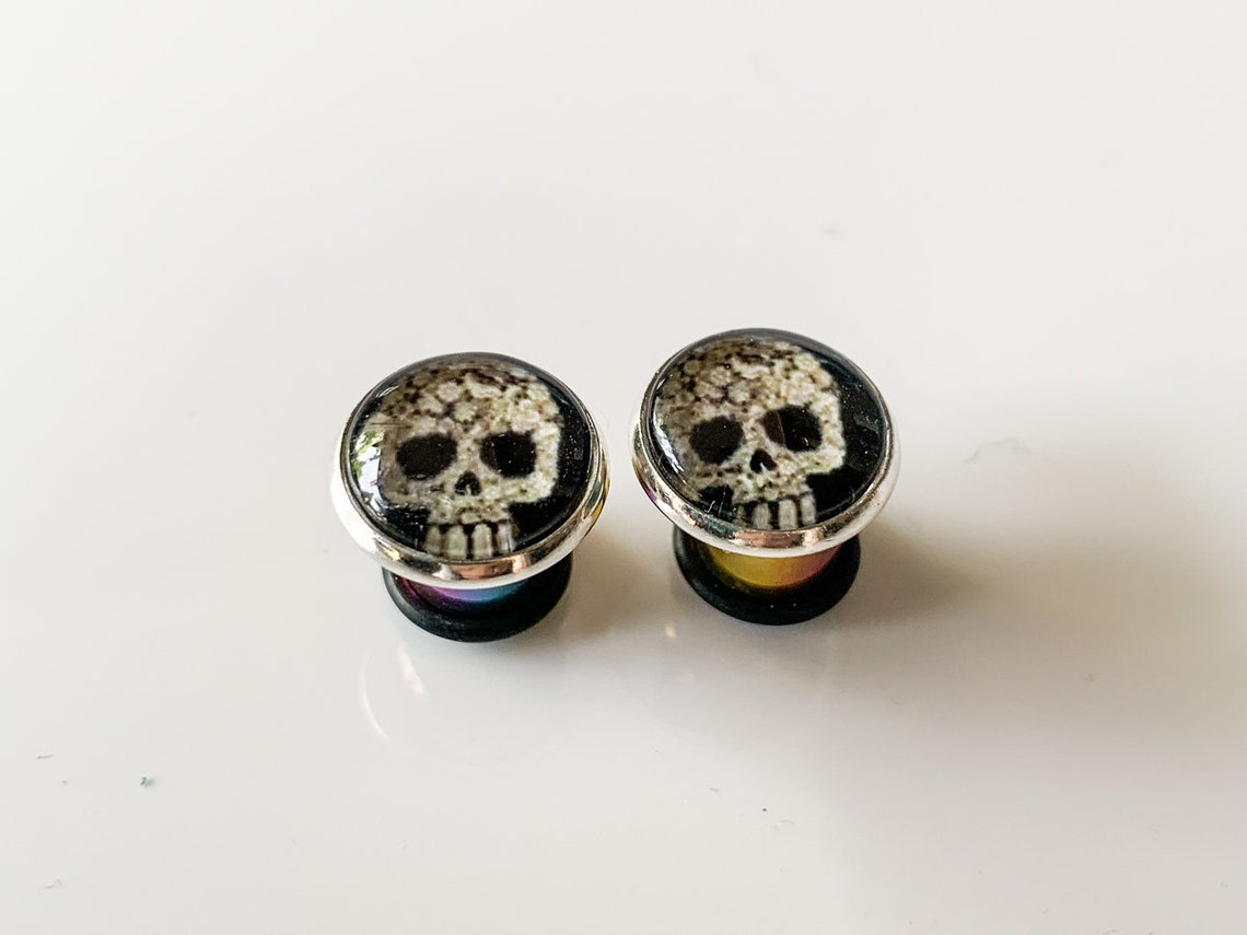 Cool Skull Plugs Plugs 8g 3mm 6g 4mm 4g 5mm 2g - Etsy