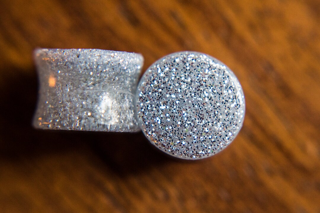 Gorgeous, Super Sparkly, Elegant, Silver Color Ear Plugs, Multiple ...