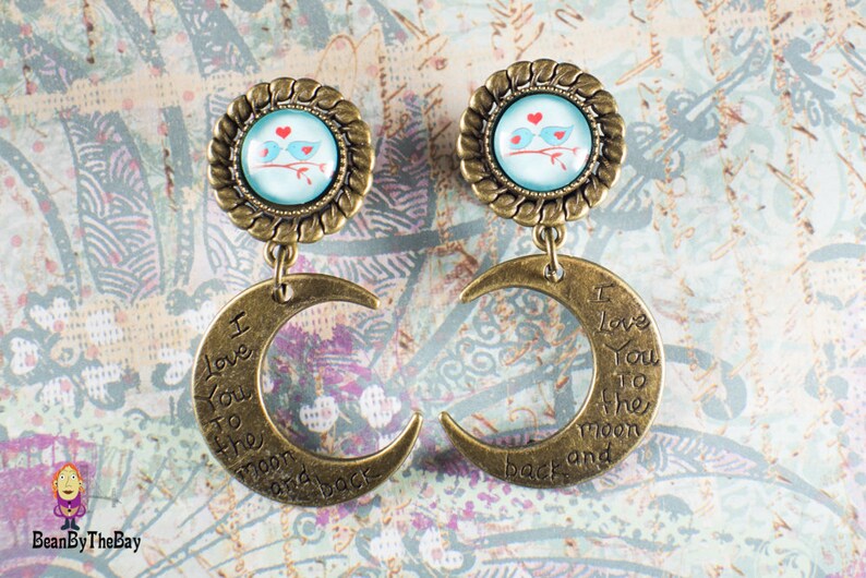 Gorgeous Dangle Moon Plugs Stainless Steel Single Flare Ear - Etsy