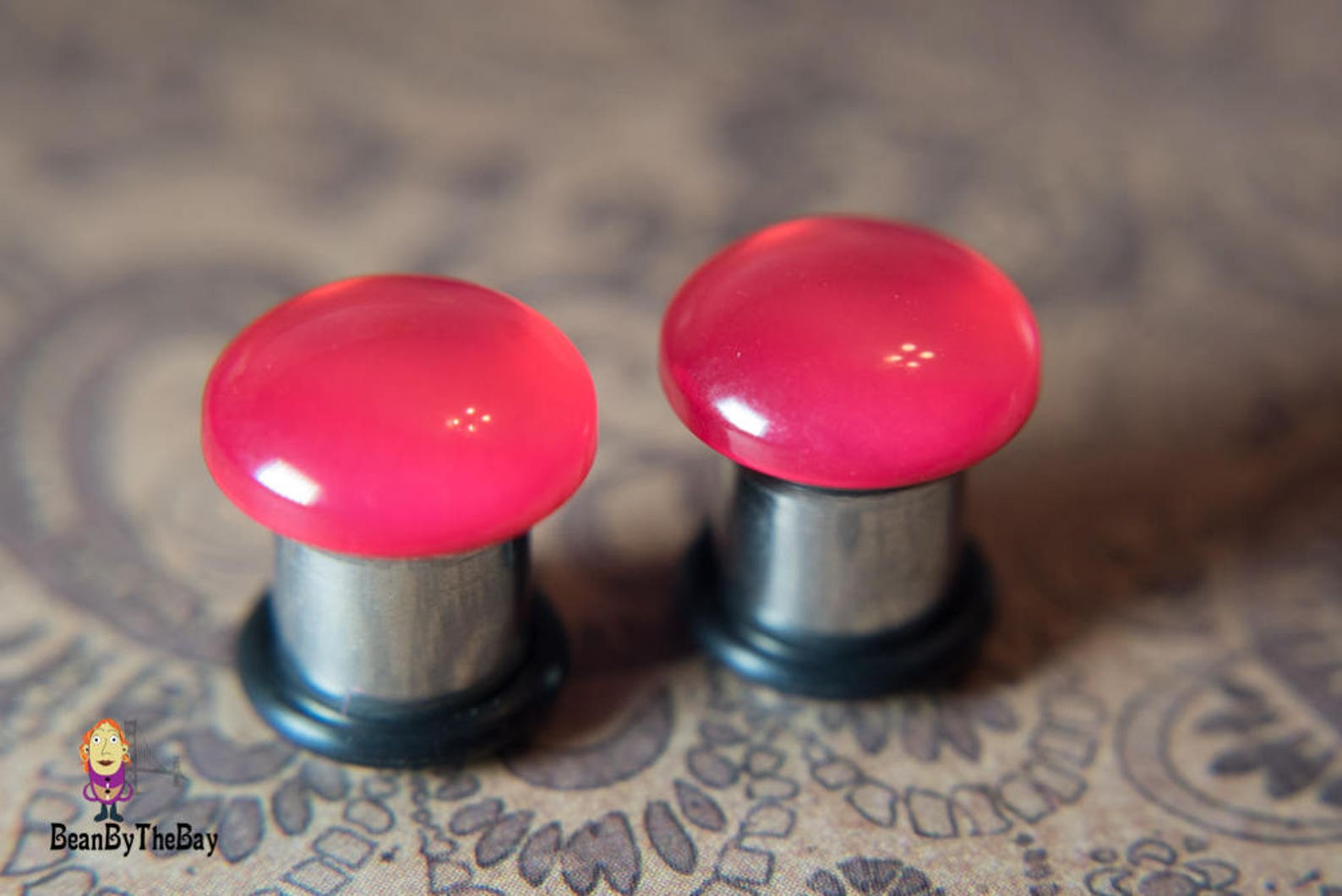 Gorgeous and Elegant Pink Hider Plugs 2g 6mm 0g 8mm 00g | Etsy