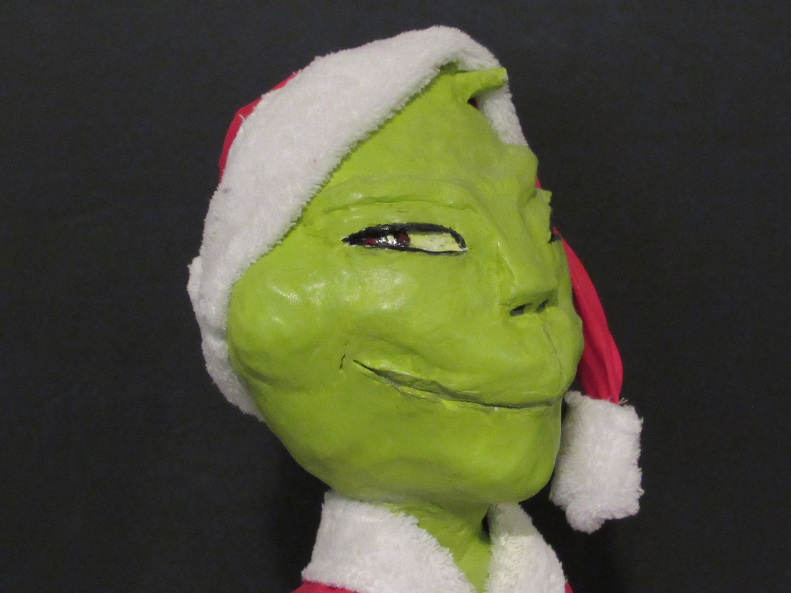 OOAK Bust of the Grinch Polymer Clay Bust of Christmas Grinch - Etsy