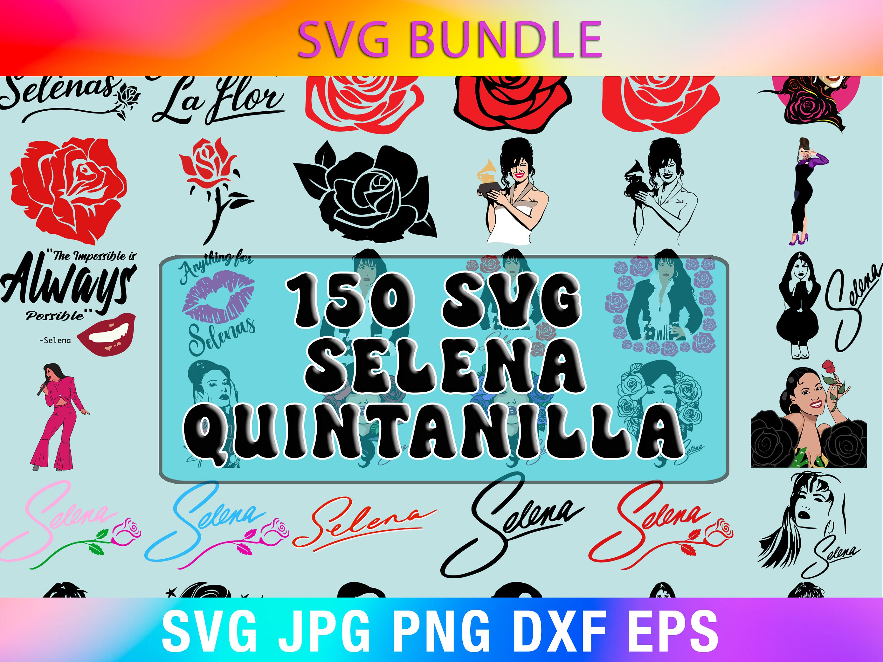 Selena Quintanilla Svg Selena SVG Bundle Cricut Files Instant Download ...