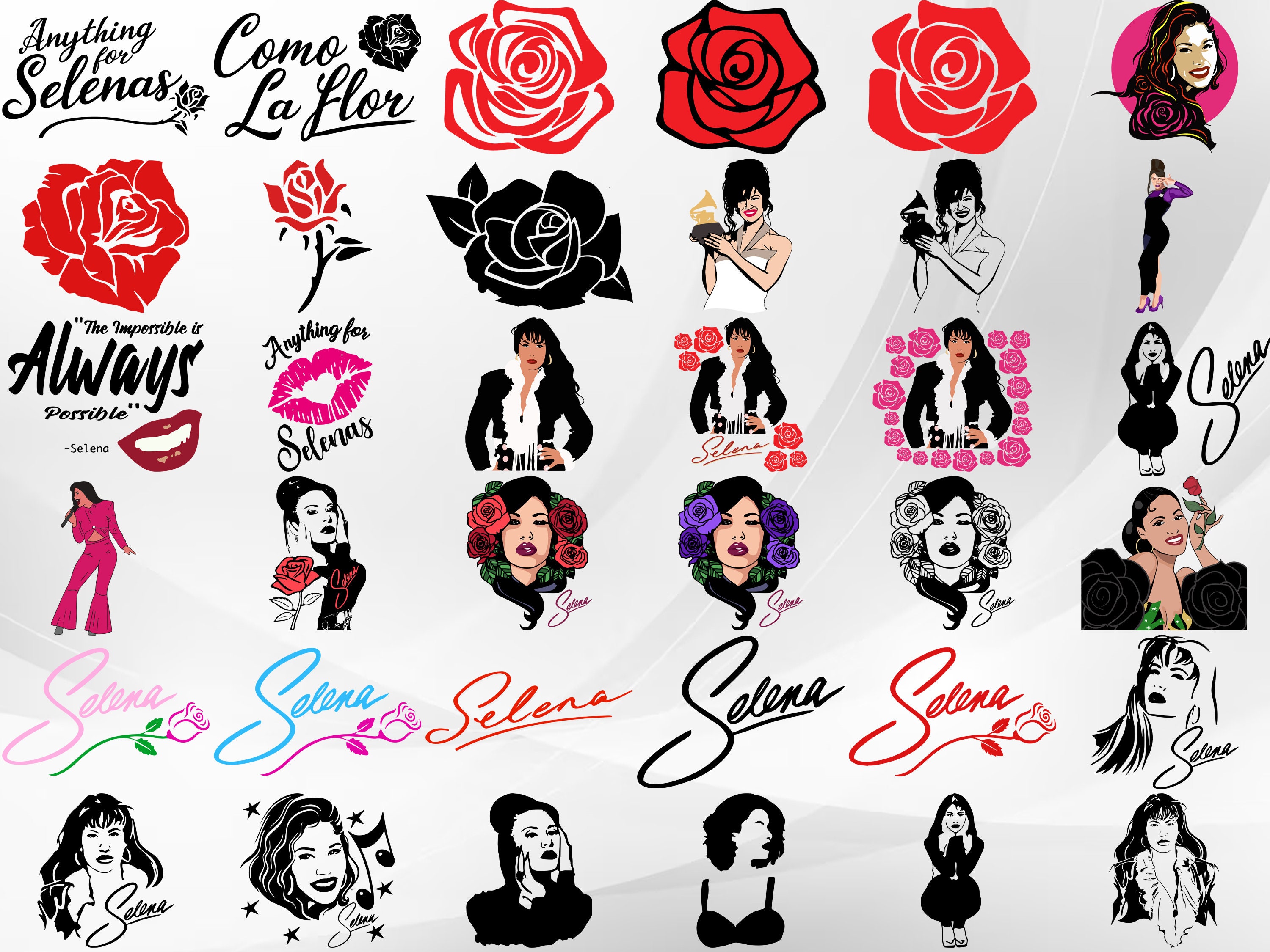 Selena Quintanilla Svg Selena SVG Bundle Cricut Files Instant Download ...