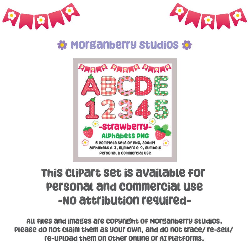 Strawberry Alphabet Clipart, Strawberry Letters, Valentine Letters ...