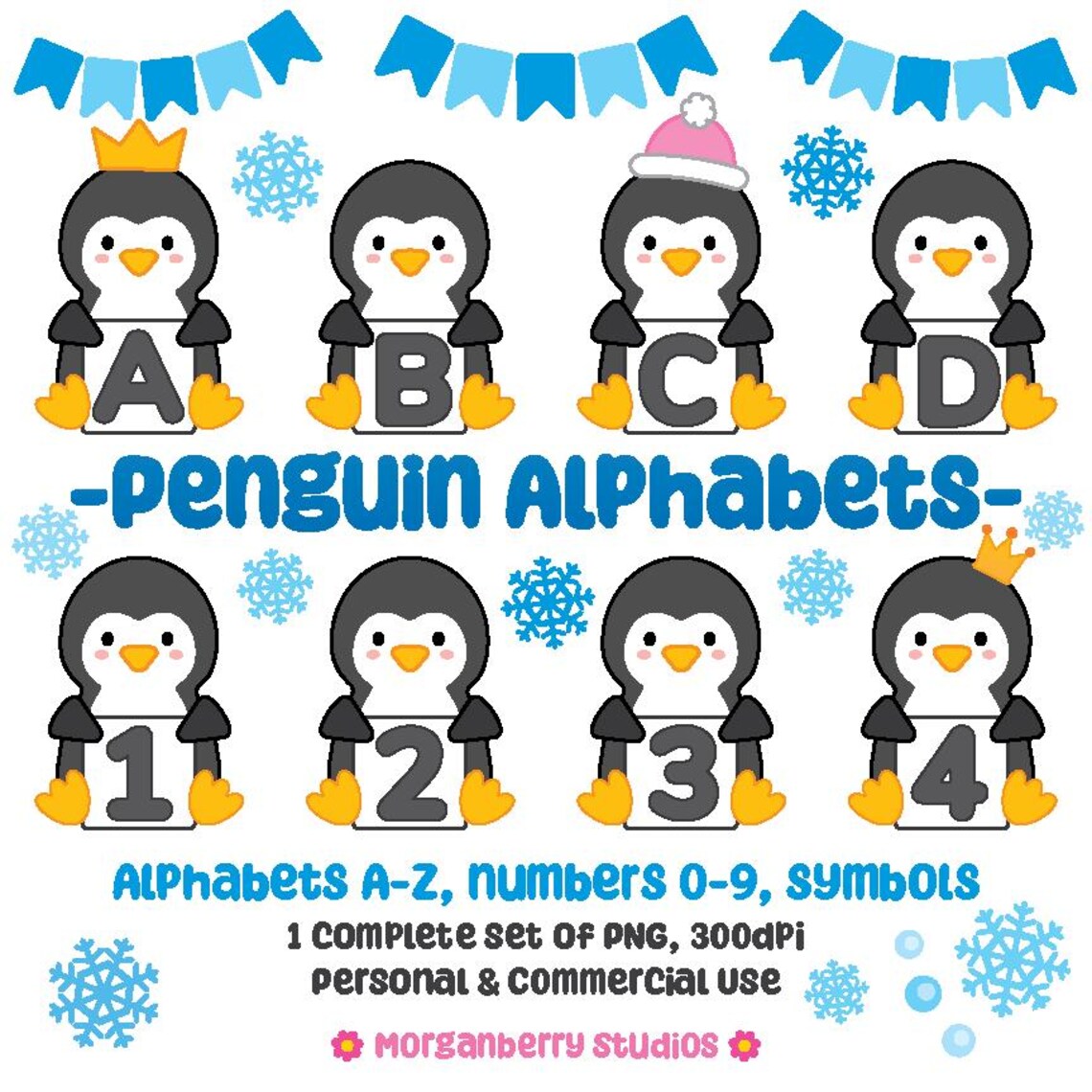 Penguin Alphabet Letters PNG, Penguin Clipart, Winter Clipart, Penguin ...