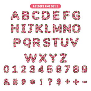 Cherry Alphabets, Cute Cherries Clipart, Cherry Doodle Letters ...