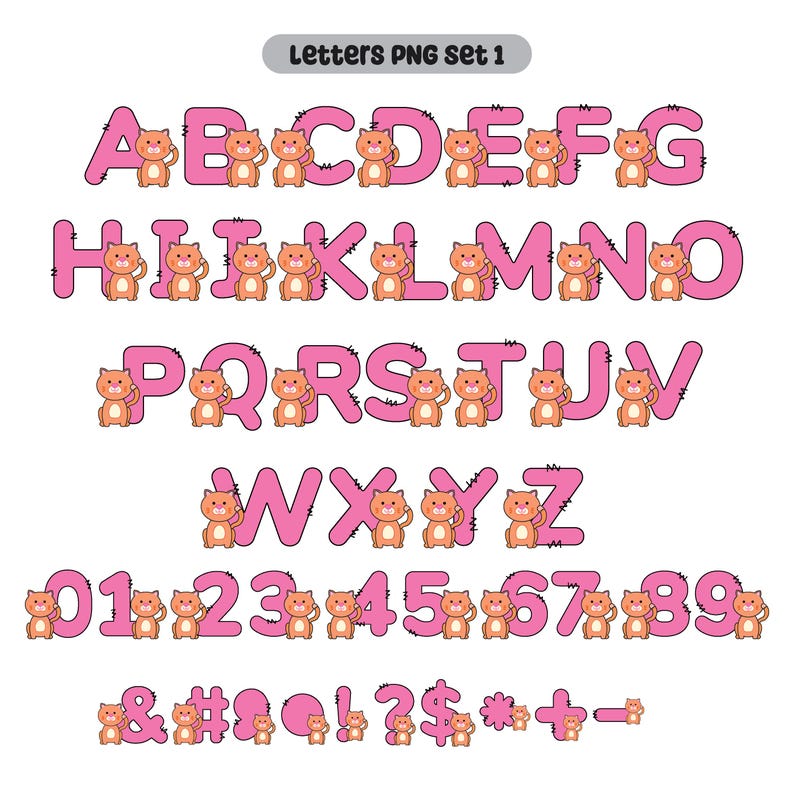 Cat Alphabets, Kitty Alphabets, Cat Letters & Numbers, Cat Letters Tee ...