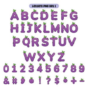 Blueberry Alphabets PNG, Blueberry Doodle Letters, Summer Fruit ...