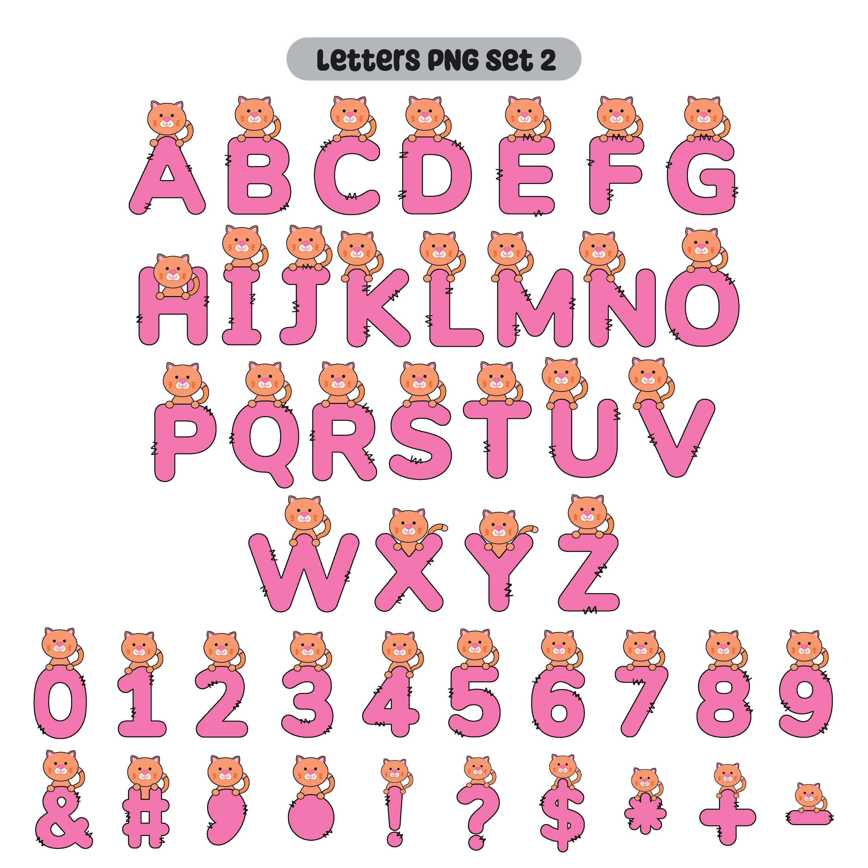 Cat Alphabets, Kitty Alphabets, Cat Letters & Numbers, Cat Letters Tee ...