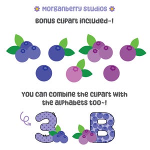Blueberry Alphabets PNG, Blueberry Doodle Letters, Summer Fruit ...