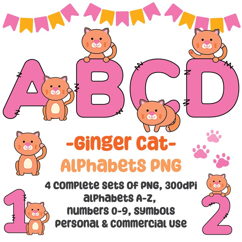 Cat Alphabets, Kitty Alphabets, Cat Letters & Numbers, Cat Letters Tee ...
