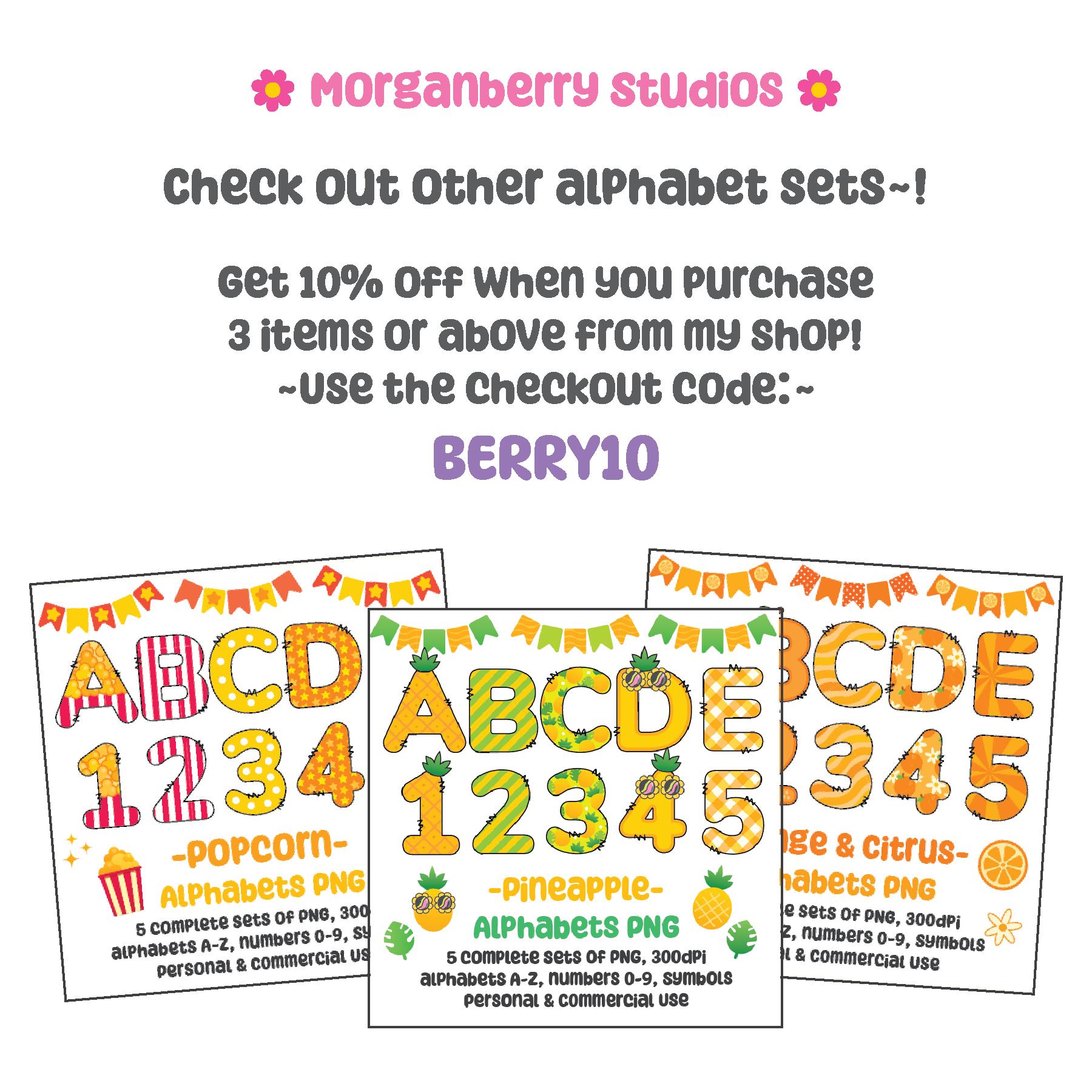 Watermelon Alphabet Clipart, Watermelon Letters A-Z, Watermelon Numbers ...