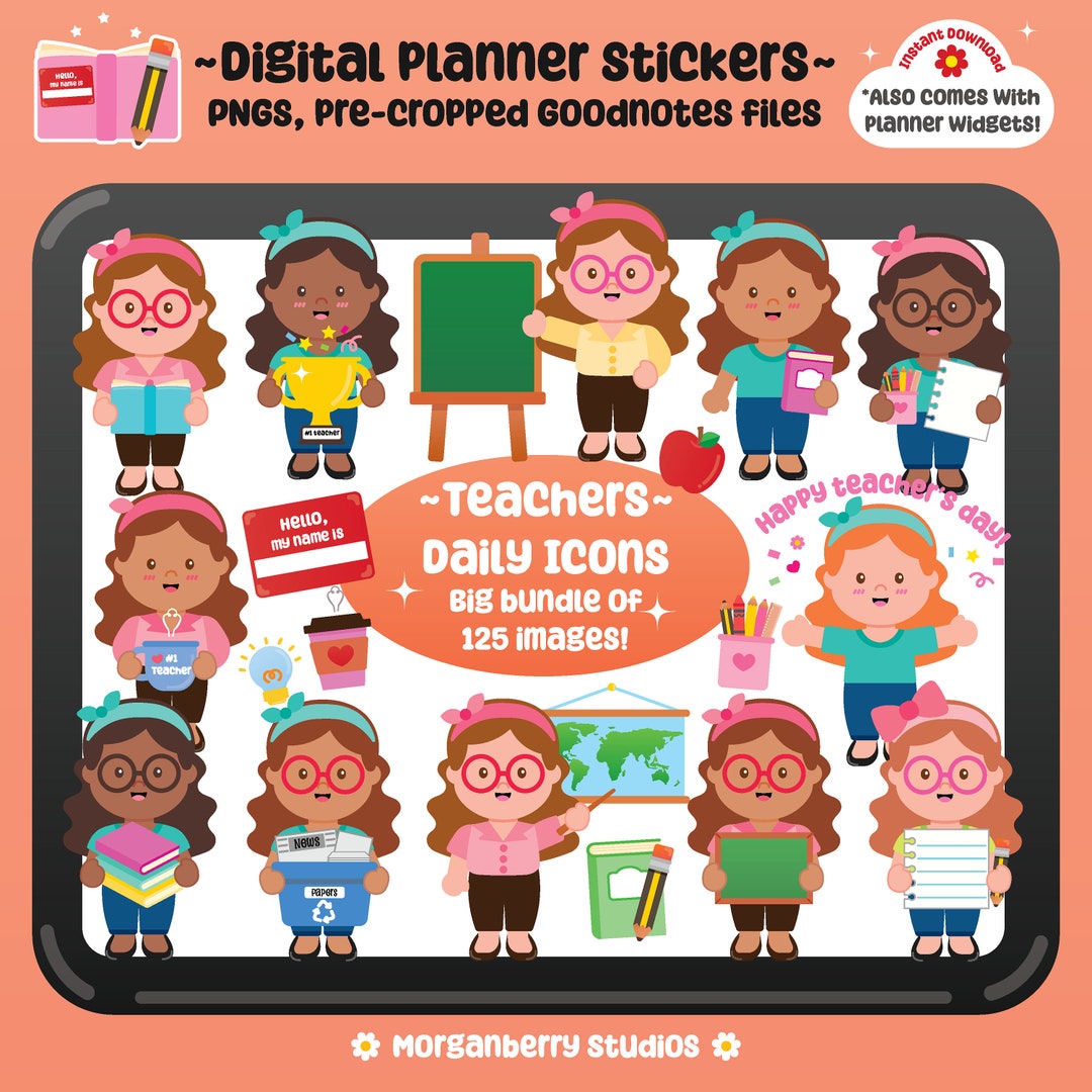Teacher's Day Sticker for Goodnotes Digital Planner Stickers for ...