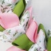16 Inch Spring/easter Pink Green Floral Leaf Ribbon Wreath - Etsy