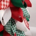 6 Inch or 9 Inch Red Green Check Ribbon Holiday Tabletop Tree - Etsy