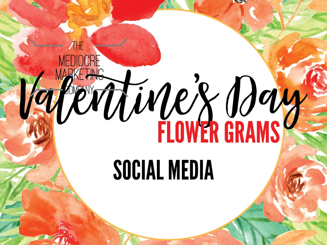 Valentine's Day Flower Grams Social Media Artwork | PTO | PTA | School ...