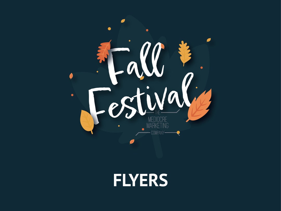 Fall Festival Event Flyers | PTO | PTA | School Event | Editable PDF ...