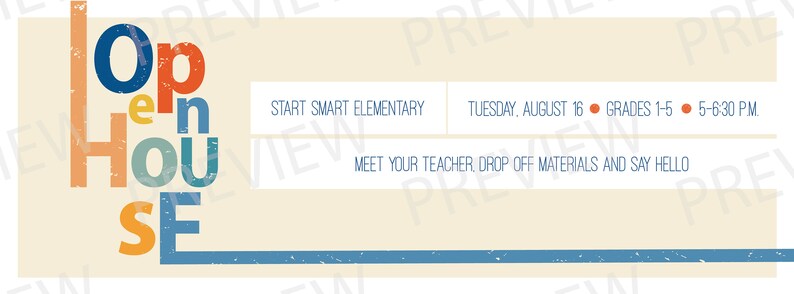 Open House Social Media Artwork | PTO | PTA | School Event | Editable ...