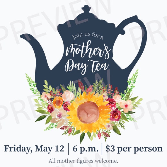 Mothers Day Tea Clip Art Customize 1,753+ Mother's Day Flyers