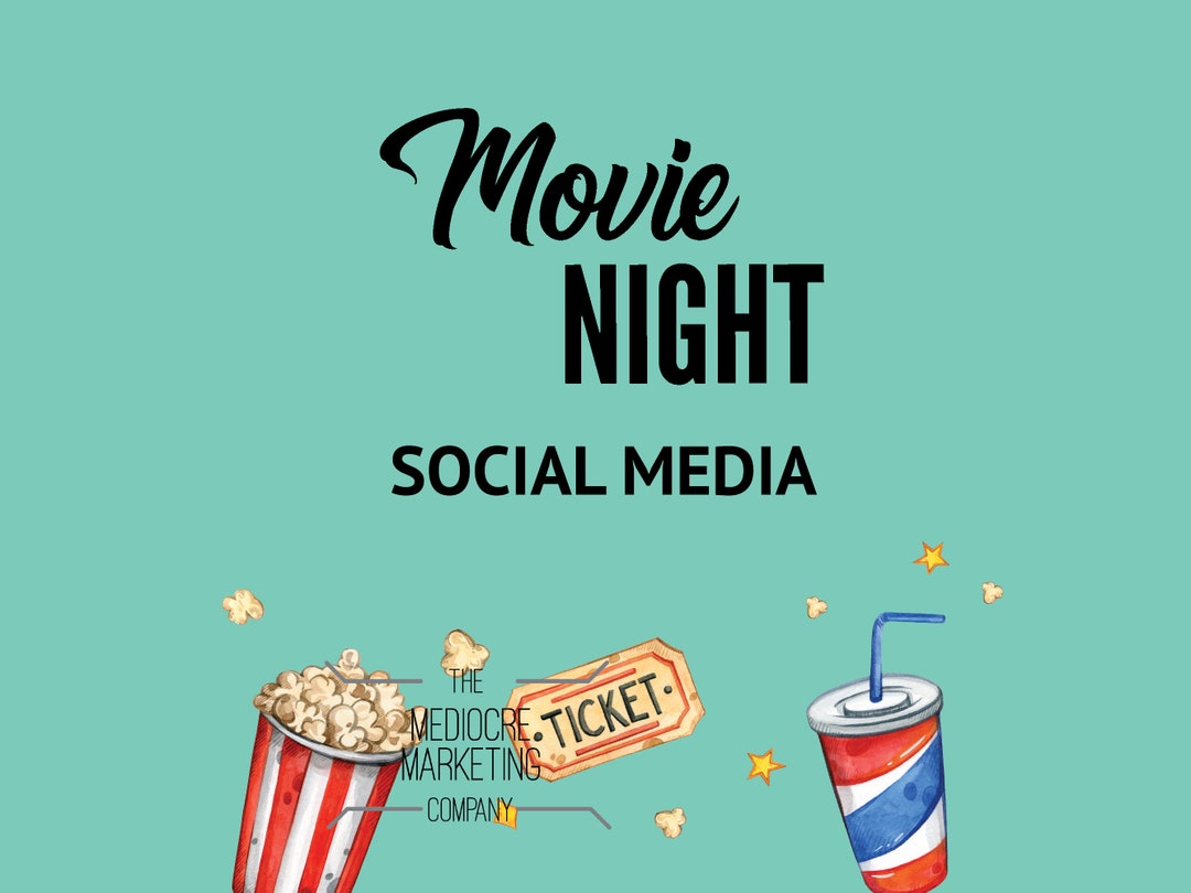 Movie Night Social Media Artwork | PTO | PTA | School Event | Editable ...