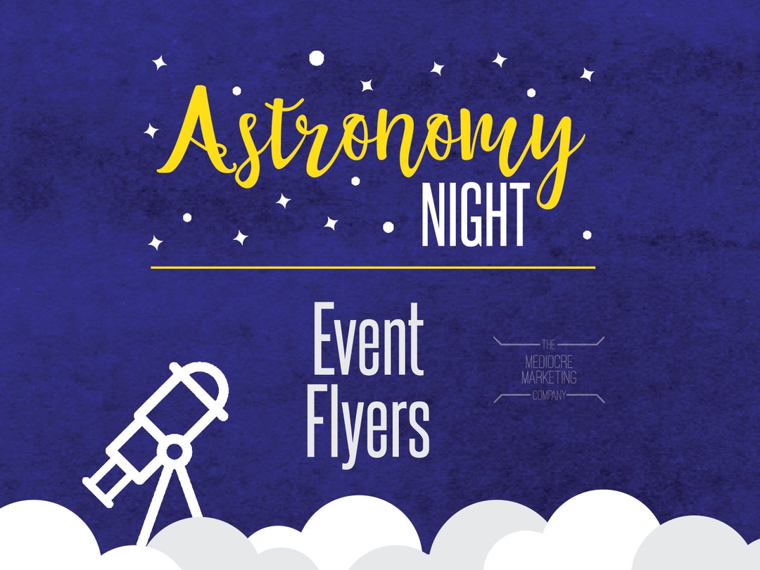 Astronomy Night Event Flyers | PTO | PTA | School Event | Editable PDF ...