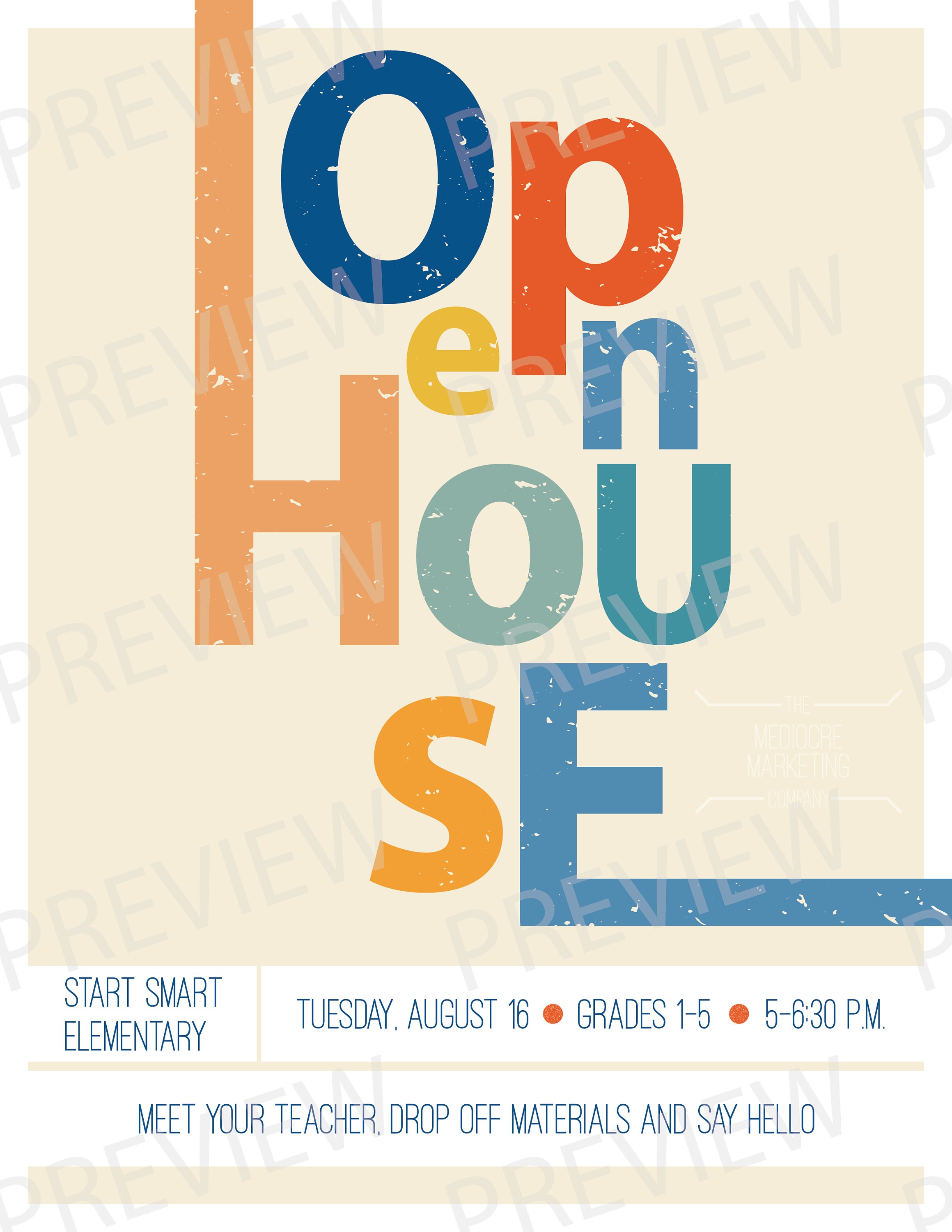 Open House Event Flyers | PTO | PTA | School Event | Editable PDF ...