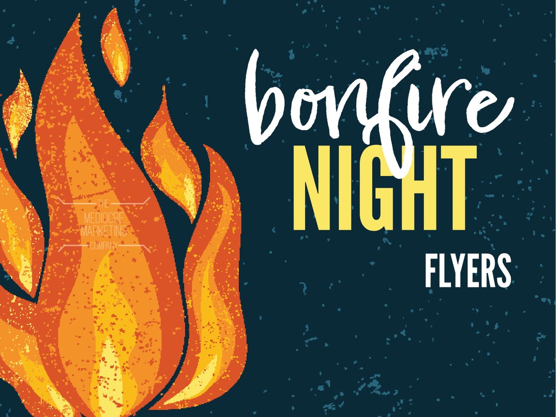 Bonfire Night Event Flyers | PTO | PTA | School Event | Editable PDF ...