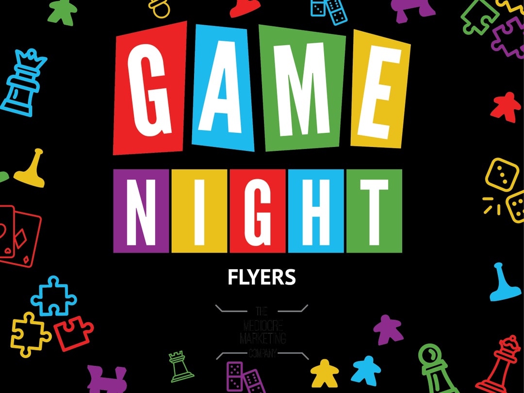 Game Night Event Flyers | PTO | PTA | School Event | Editable PDF ...