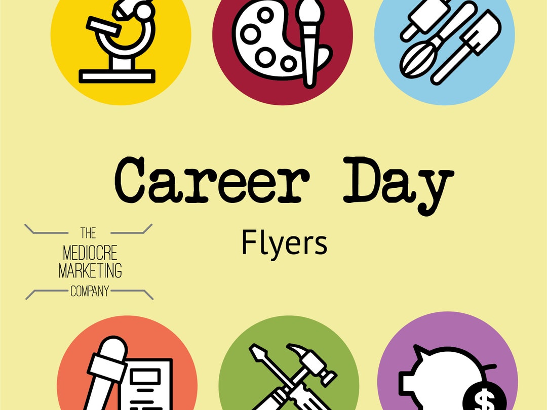 Career Day Event Flyers | PTO | PTA | School Event | Editable PDF ...