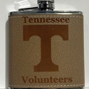 Tennessee Volunteers 6 Oz Leatherette Covered Stainless Steel Flask ...