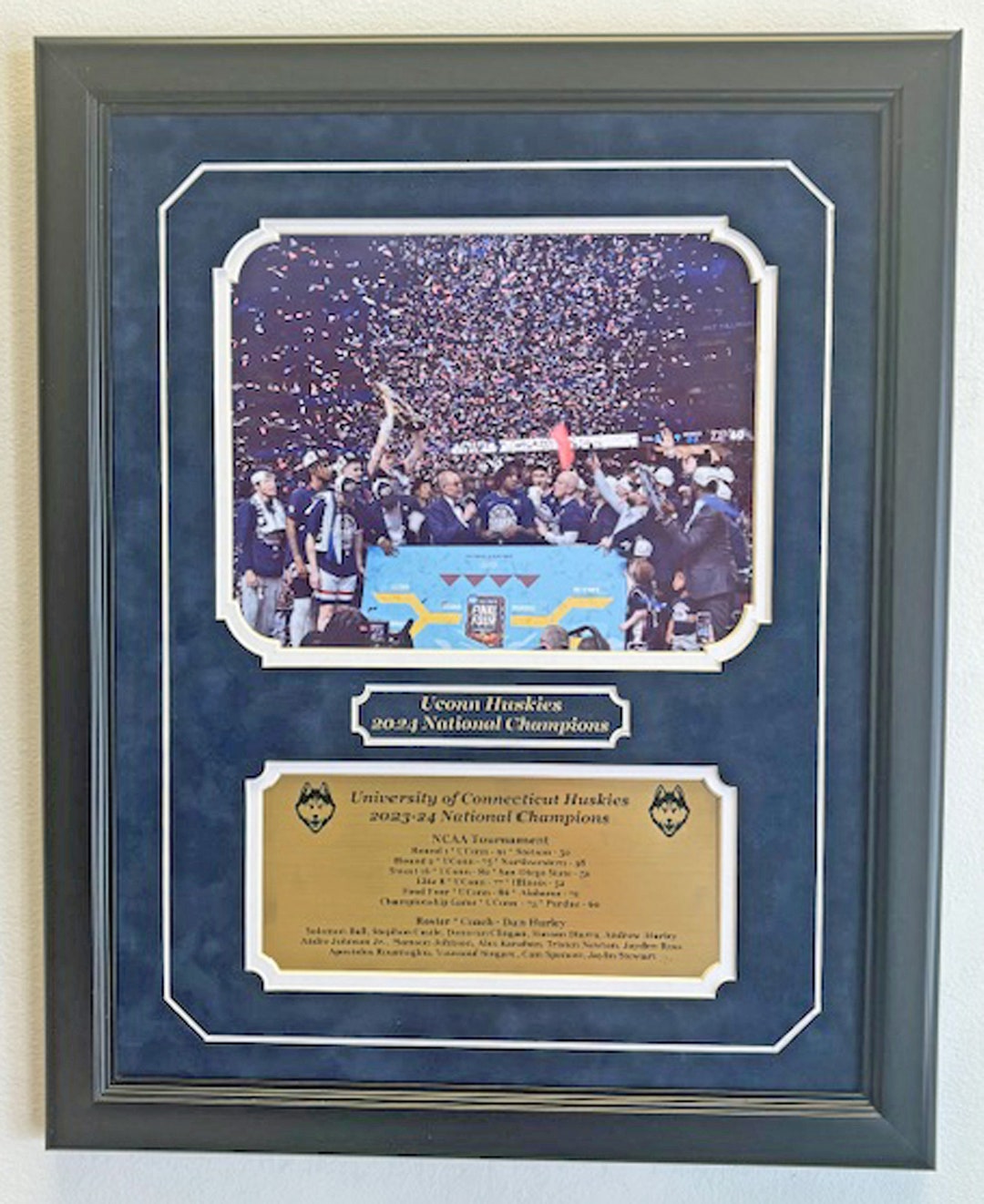 University of Connecticut 2023-24 NCAA Champions 8x10 Professionally ...