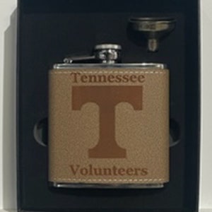 Tennessee Volunteers 6 Oz Leatherette Covered Stainless Steel Flask ...