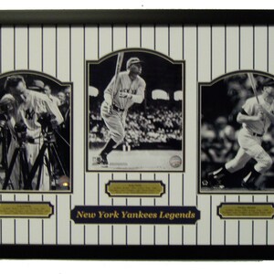 New York Yankees Legends Three 8x10 Photographs Framed and Double ...