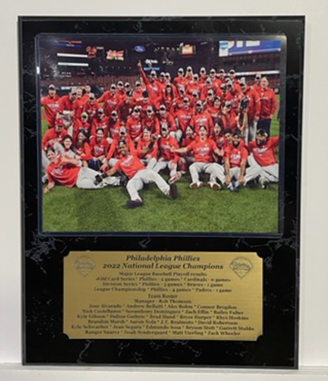 Philadelphia Phillies 2022 World Series Champions 8x1 0 Photo Plaque ...