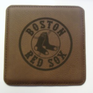 Boston Red Sox Set of 6 Laser Engraved Leatherette Coasters in - Etsy