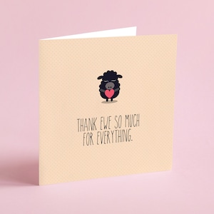 Thank Ewe // Thank You Card // Cute Thank You // Thank Ewe for ...