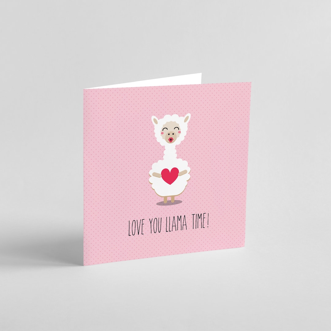 Love You Llama Time // for Him // for Her // Lovers // Anniversary ...