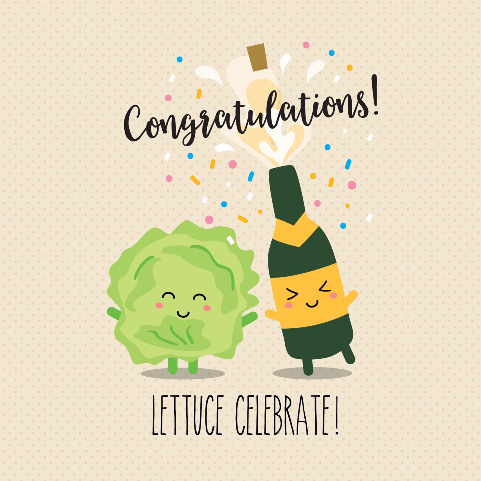 Lettuce Celebrate // Funny Wedding // Graduation // Congratulations ...
