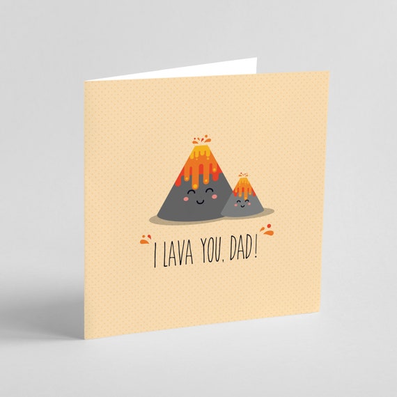 Lava You Dad // Father's Day // Gift for Dad // Greeting - Etsy Australia